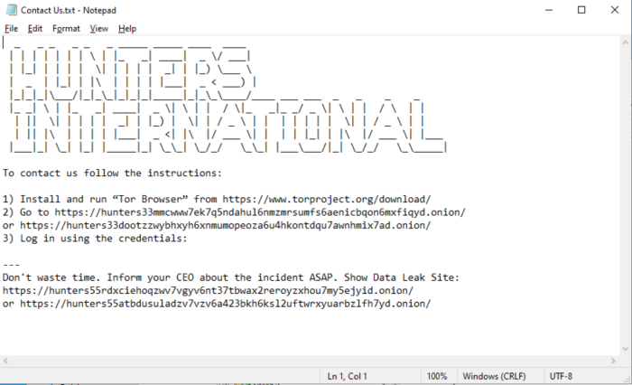 Protection Highlight: Hunters International Ransomware