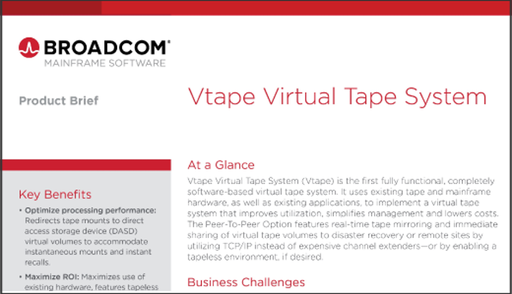 Vtape Virtual Tape System